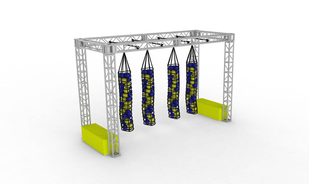 Cargo Tube Net With Balls | Ninja Warrior Obstacle